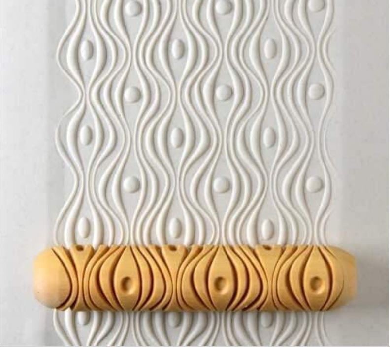 Wavy Abstract - Big Hand Roller by MKM Pottery Tools - Clay Texture ...