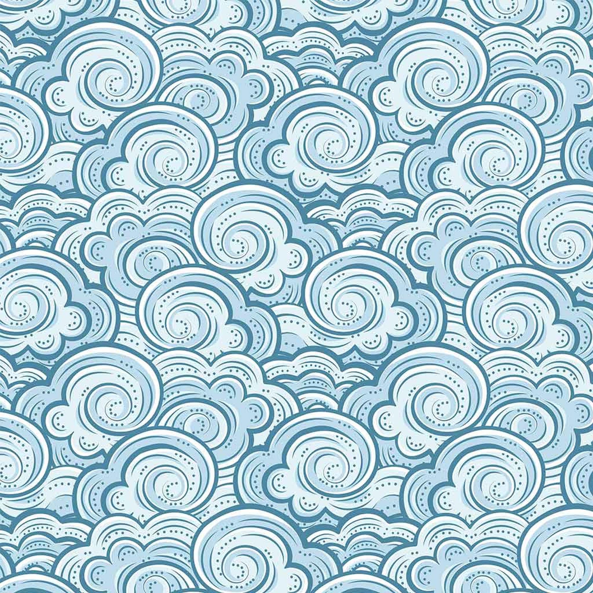 Clouds - Tri colour - X Large Ceramic Underglaze Pottery Transfer Sheet ...