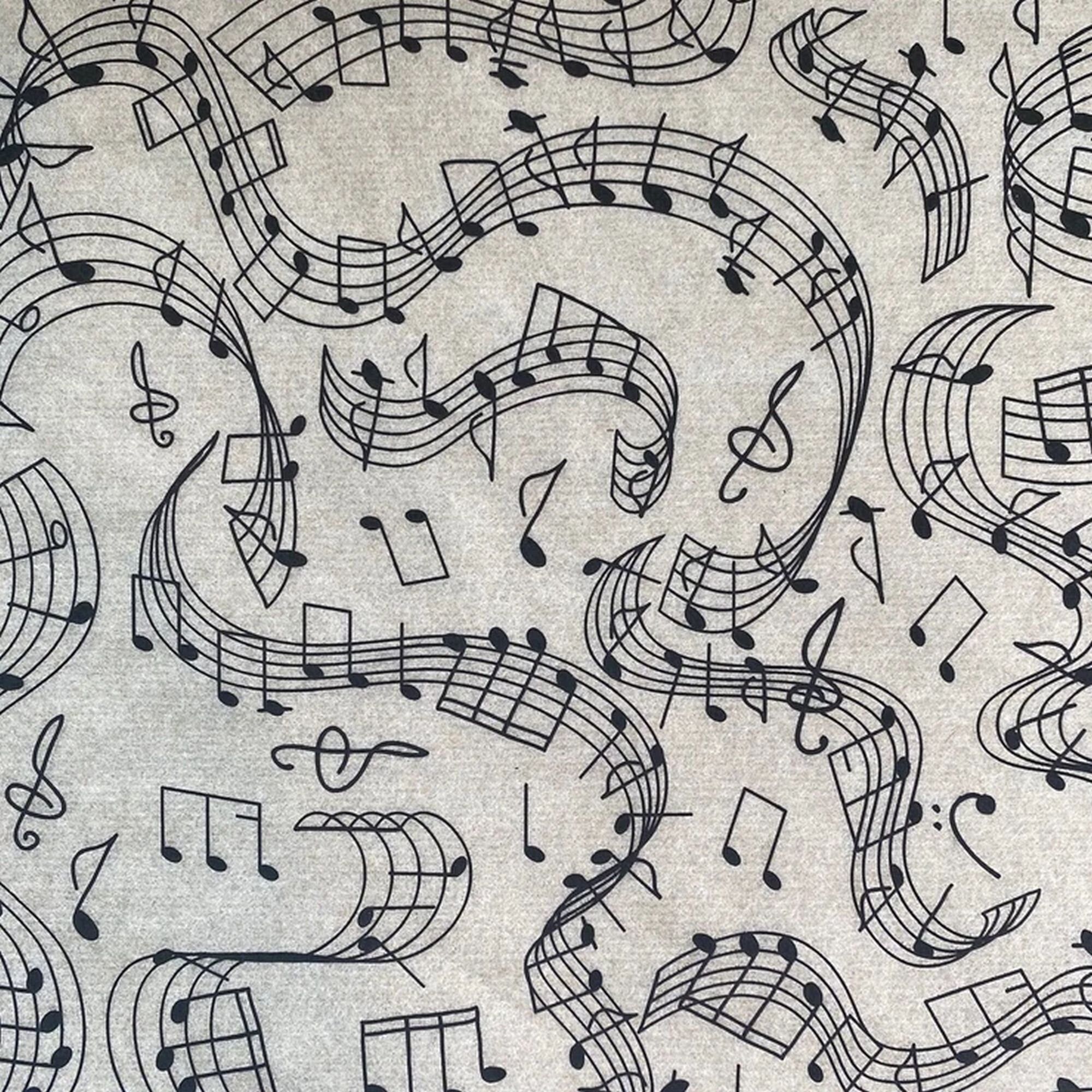 Music Notes - X Large Ceramic Underglaze Pottery Transfer Sheet by Elan ...