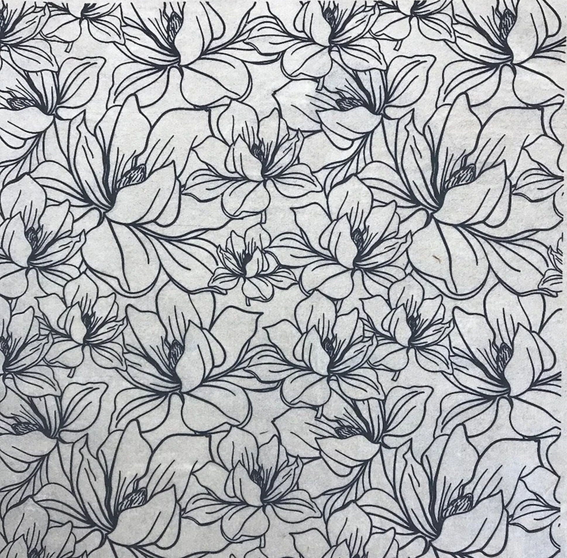 Magnolia - X Large Ceramic Underglaze Transfer Sheet by Elan Transfers ...