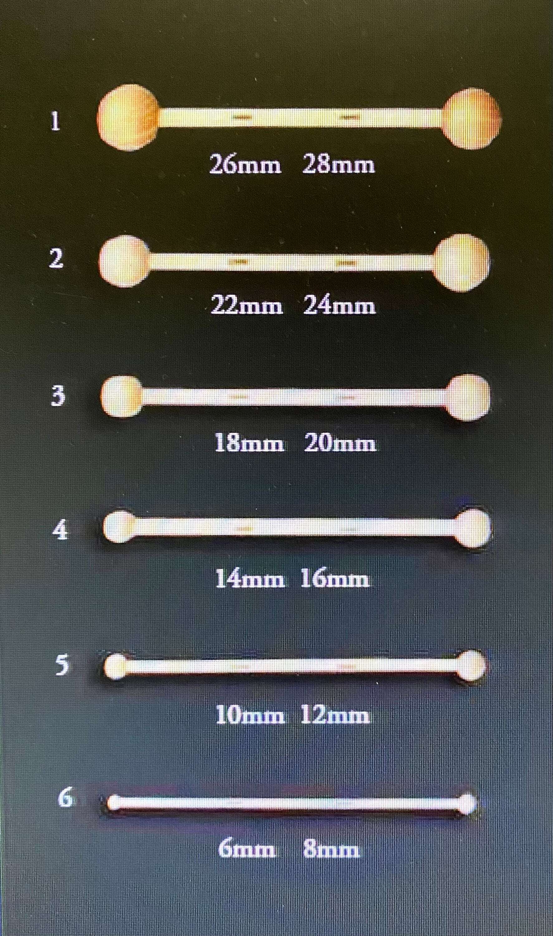 Wood Ball Double Ended Tools - Set of 6 - 12 sizes - 6mm to 28mm ...